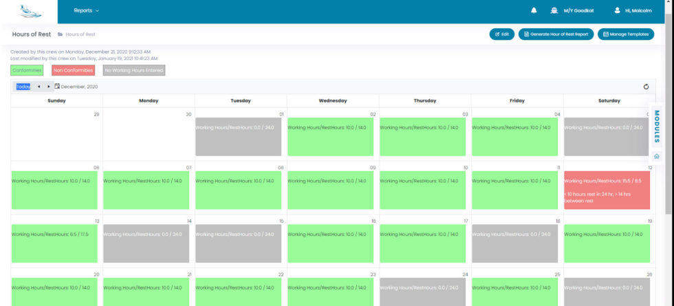 Hours of Rest - Manage My Vessel