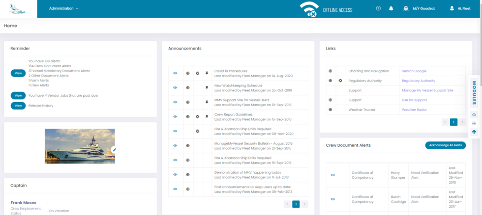 Offline - Manage My Vessel
